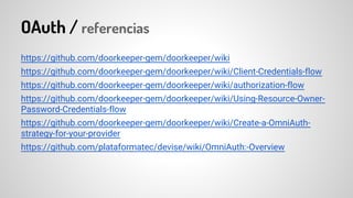 OAuth con doorkeeper | PPT