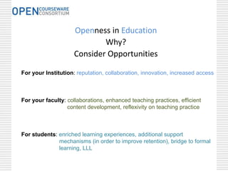 Facets of Academic Openness | PPTX