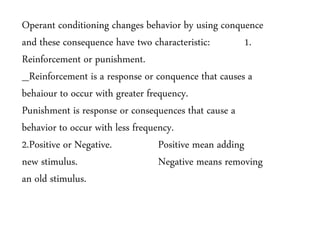 classical conditioning ,types, examples,extra information. | PPT