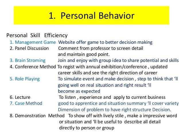 Challenging to Personal Behavior in Organization Behaivor
