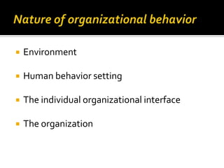 organizational behavior | PPTX