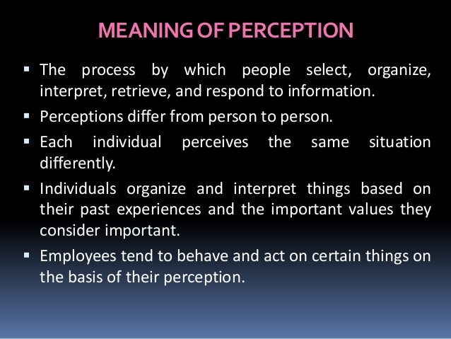 Perception