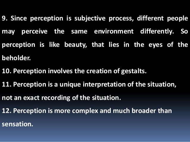 Perception