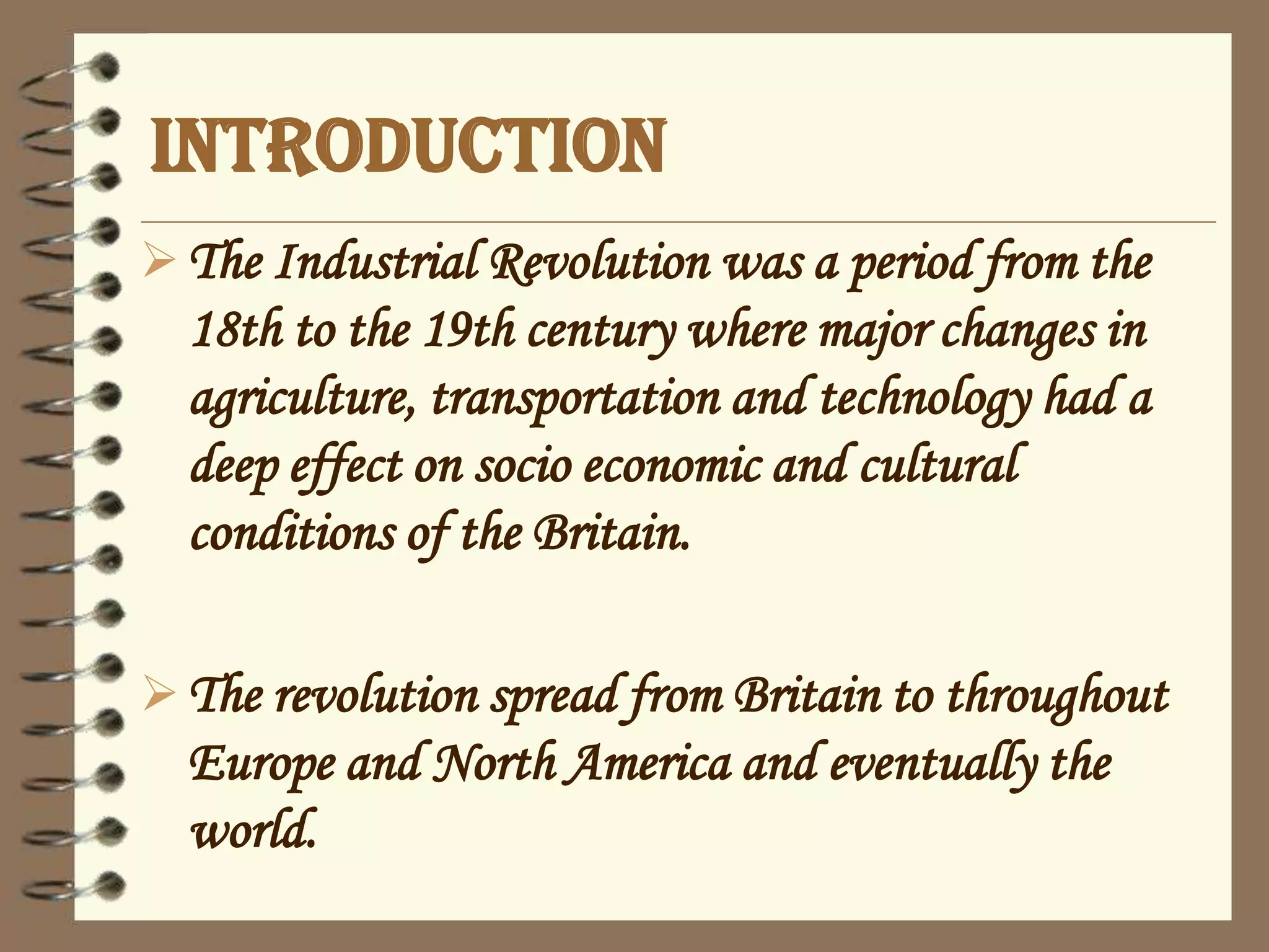 role of industrial revolution in organisation behaviour | PPT
