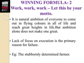swamy vivekananda's WINNING FORMULAS | PPTX