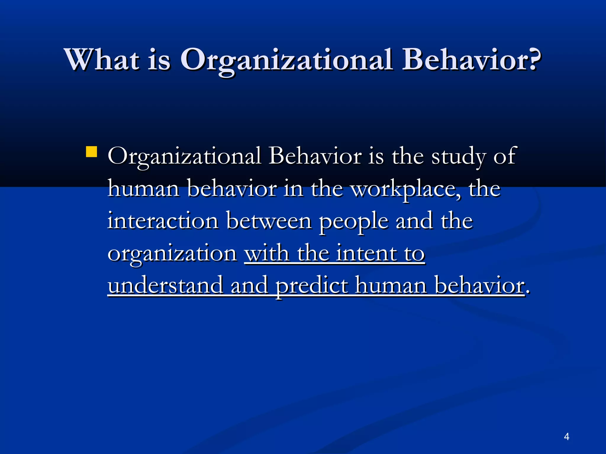 Organizational Behaviour | PPT