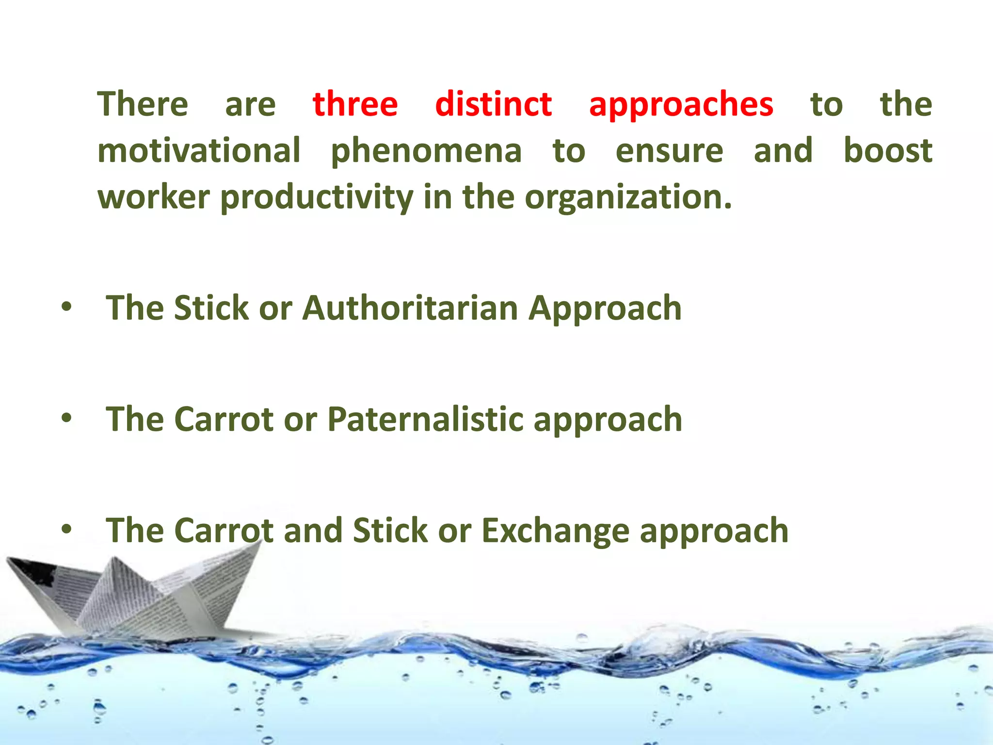 Motivational Approaches | PPTX