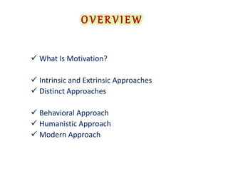 Motivational Approaches | PPTX