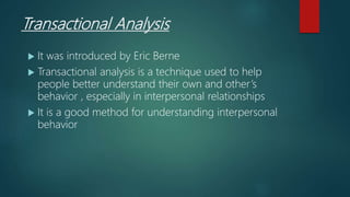 Transactional Analysis | PPT