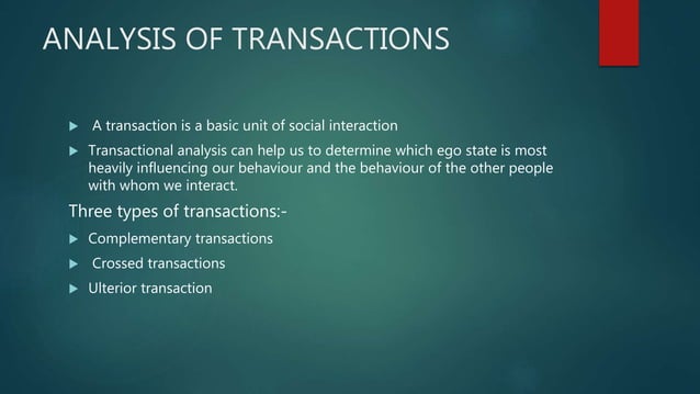 Transactional Analysis | PPT