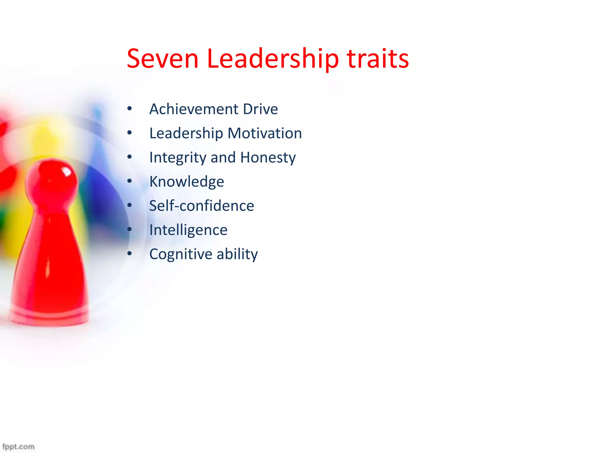 Trait Theory of Leadership | PPTX