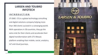 Presentation on LARSEN AND TOUBRO INFOTECH | PPTX