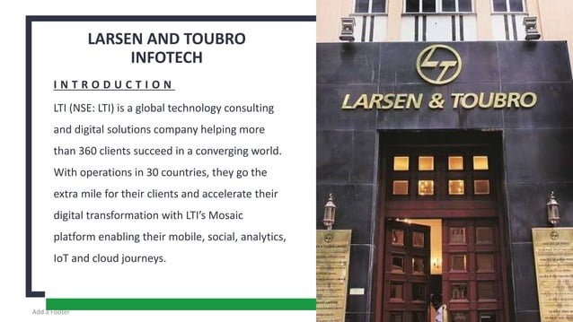 Presentation on LARSEN AND TOUBRO INFOTECH | PPTX