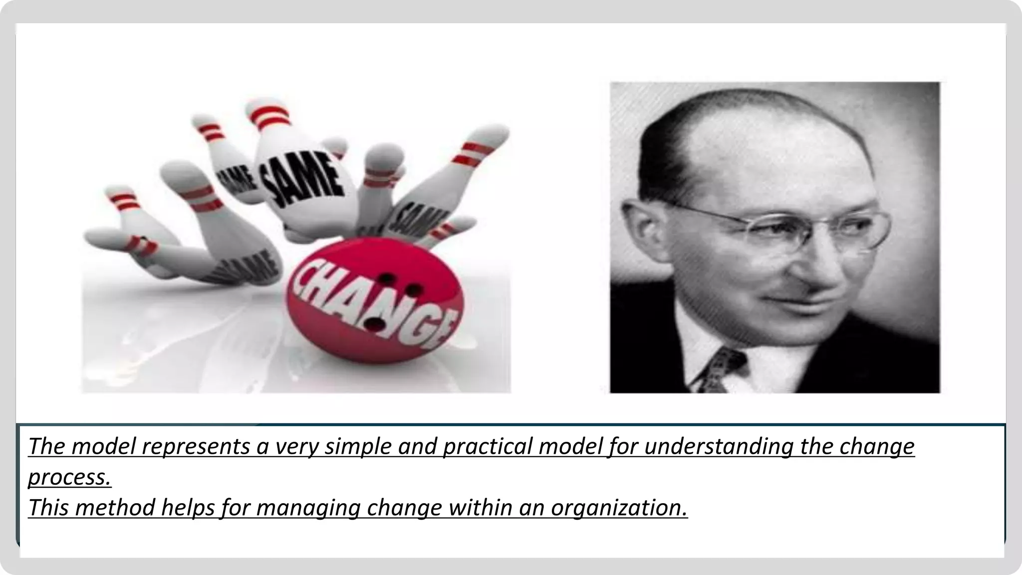 Lewin's Three Stage Model | PPTX