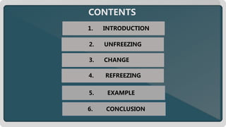 Lewin's Three Stage Model | PPTX