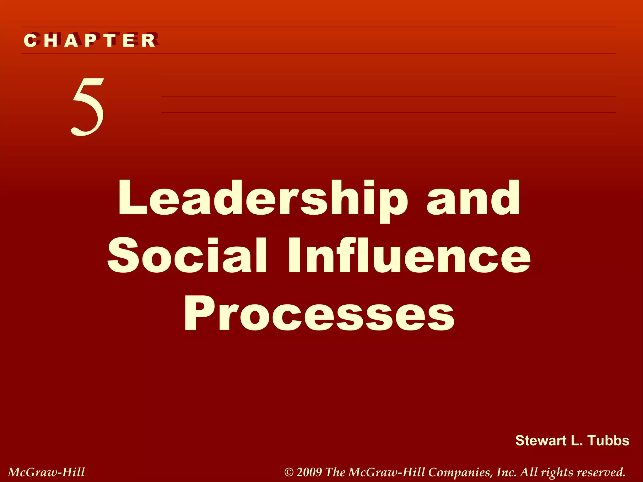 Leadership and social influence processes | PPT