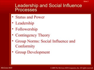 Leadership and social influence processes | PPT
