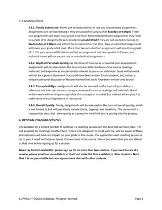 Ed Batista, The Art of Self-Coaching @StanfordGSB, Winter 2019 Syllabus ...