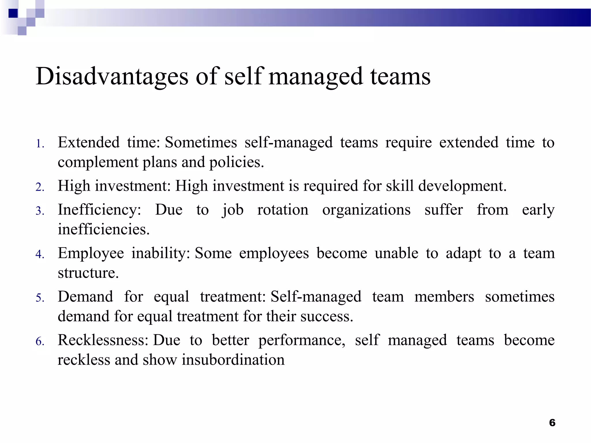 Self Managed teams | PPT