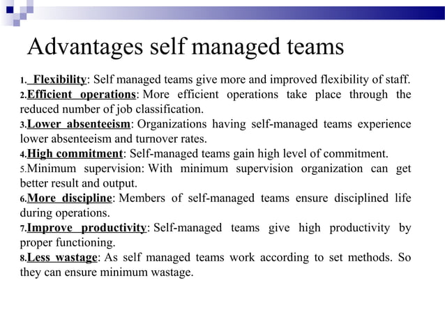 Self Managed teams | PPT