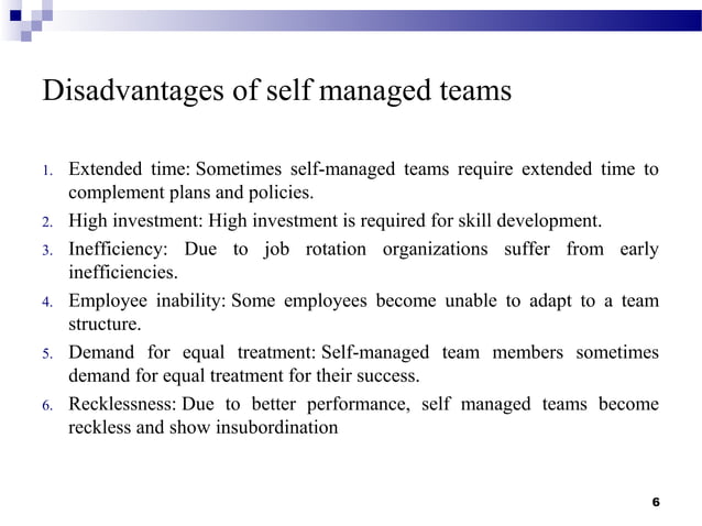 Self Managed teams | PPT