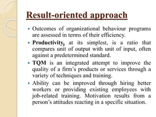 Organization Behaviour Approaches | PPTX
