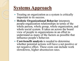 Organization Behaviour Approaches | PPTX