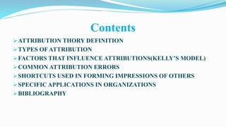 Attribution Theory ppt | PPTX