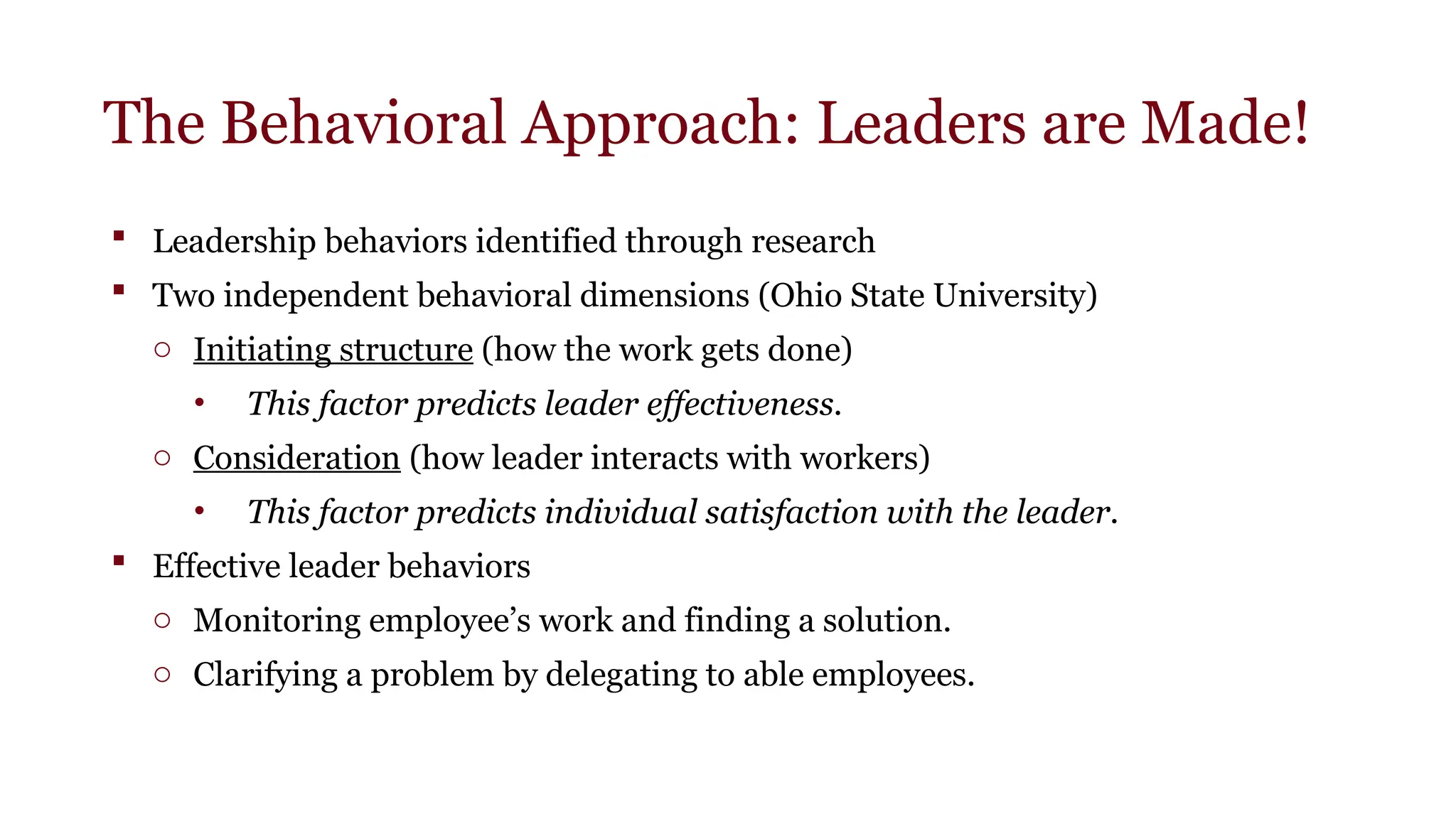 OB -Leadership Leadership Leadership Leadership Leadership | PPTX