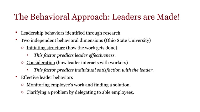 OB -Leadership Leadership Leadership Leadership Leadership | PPTX