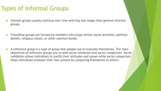 Organisation Behavior groups and teams | PPTX