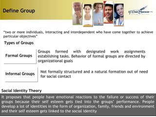 Ob i - foundations of group behavior-workteams-organizational stress | PPT