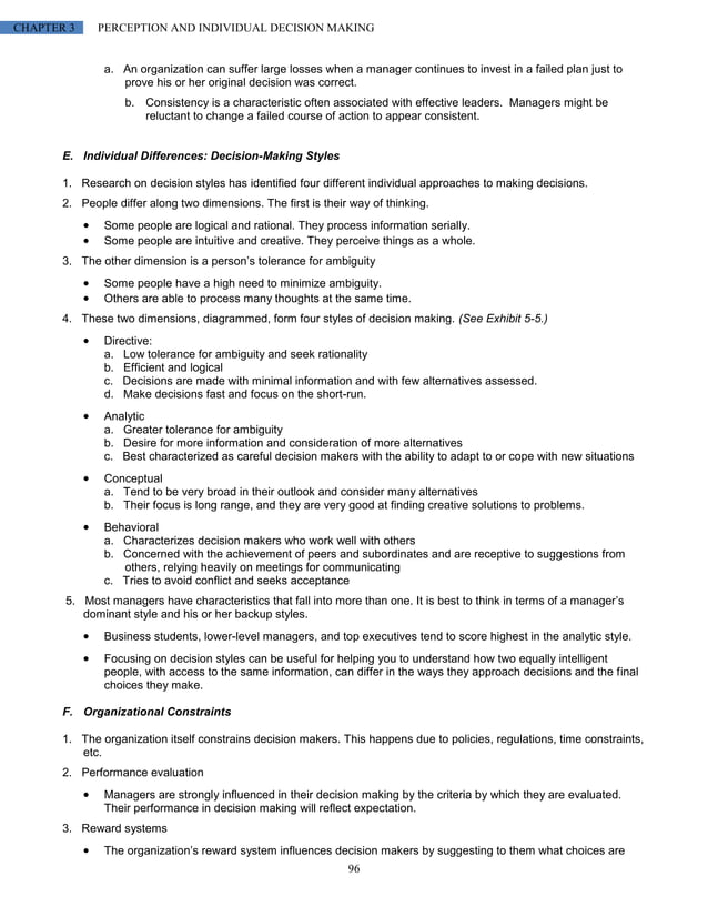 perception decision making | PDF