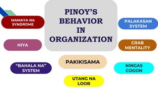 Ob pinoy behavior in organization powerpoint | PPTX