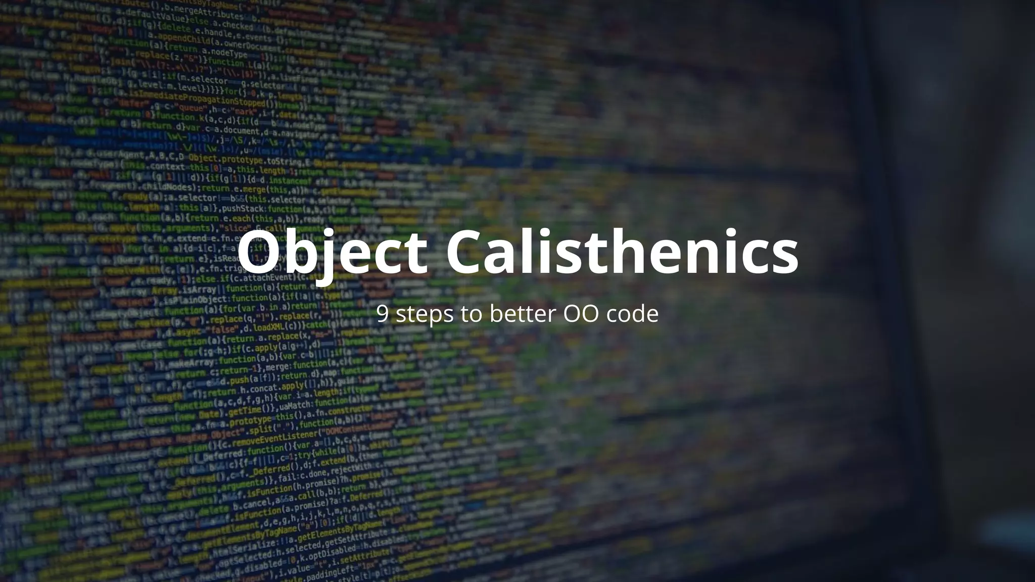 Object Calisthenics (PyCon Slovakia 2017) | PDF | Programming Languages | Computing