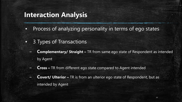 Transactional Analysis in Organizational Developement | PPT