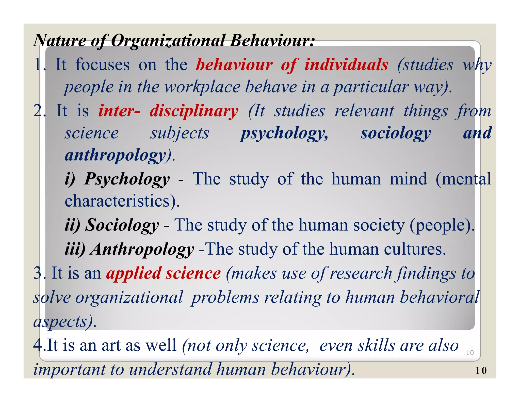 Organizational Behaviour - Introduction | PDF