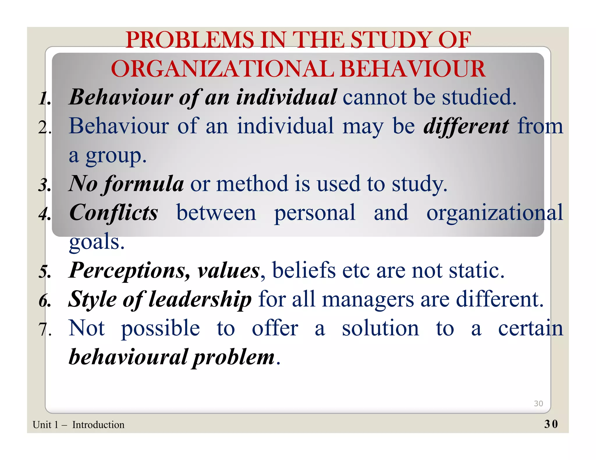 Organizational Behaviour - Introduction | PDF
