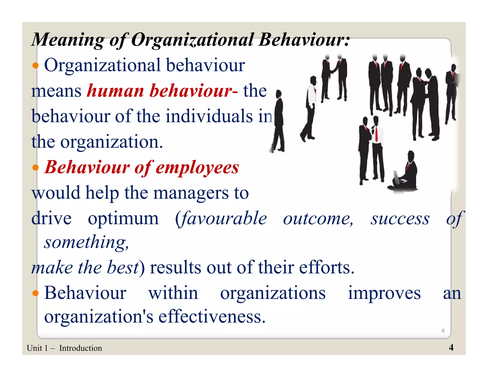 Organizational Behaviour - Introduction | PDF