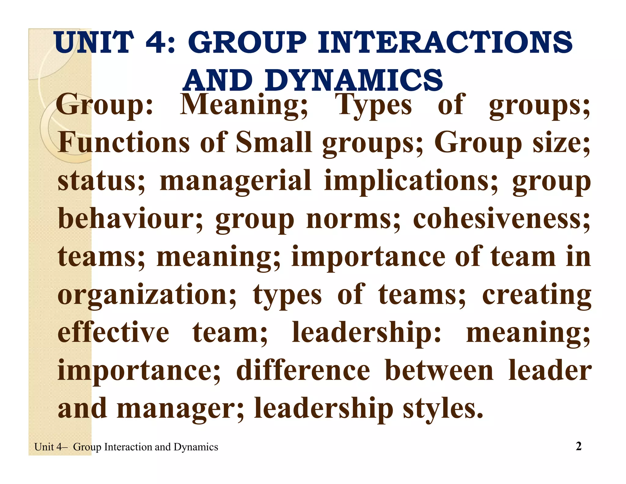 Organizational Behaviour - Group process | PDF