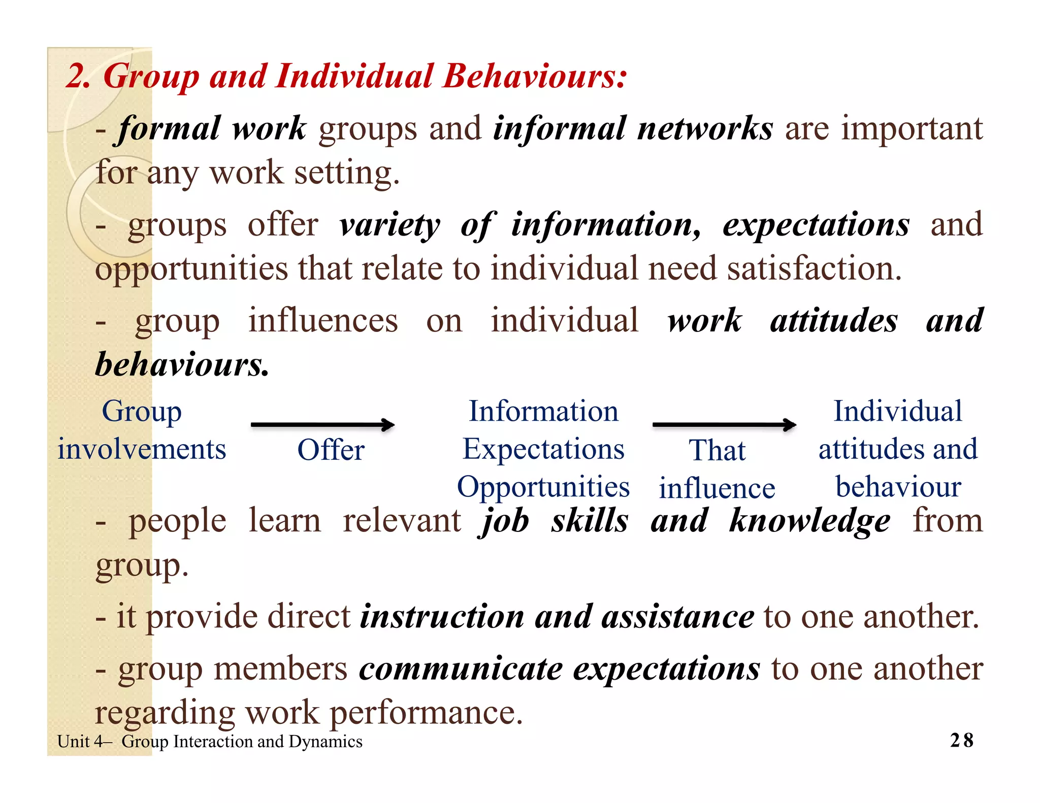 Organizational Behaviour - Group process | PDF