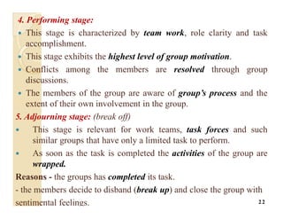Organizational Behaviour - Group process | PDF