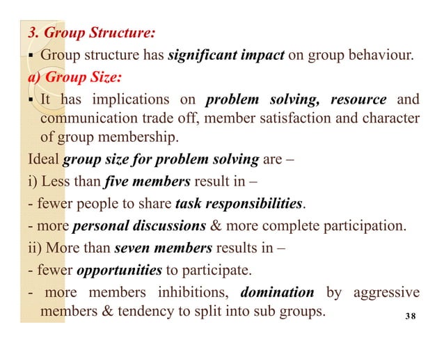 Organizational Behaviour - Group process | PDF