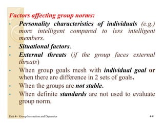 Organizational Behaviour - Group process | PDF