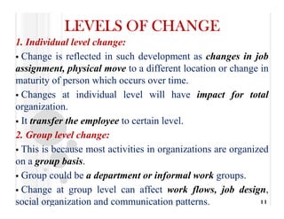 Organization Behaviour - Organization Change and Development | PDF