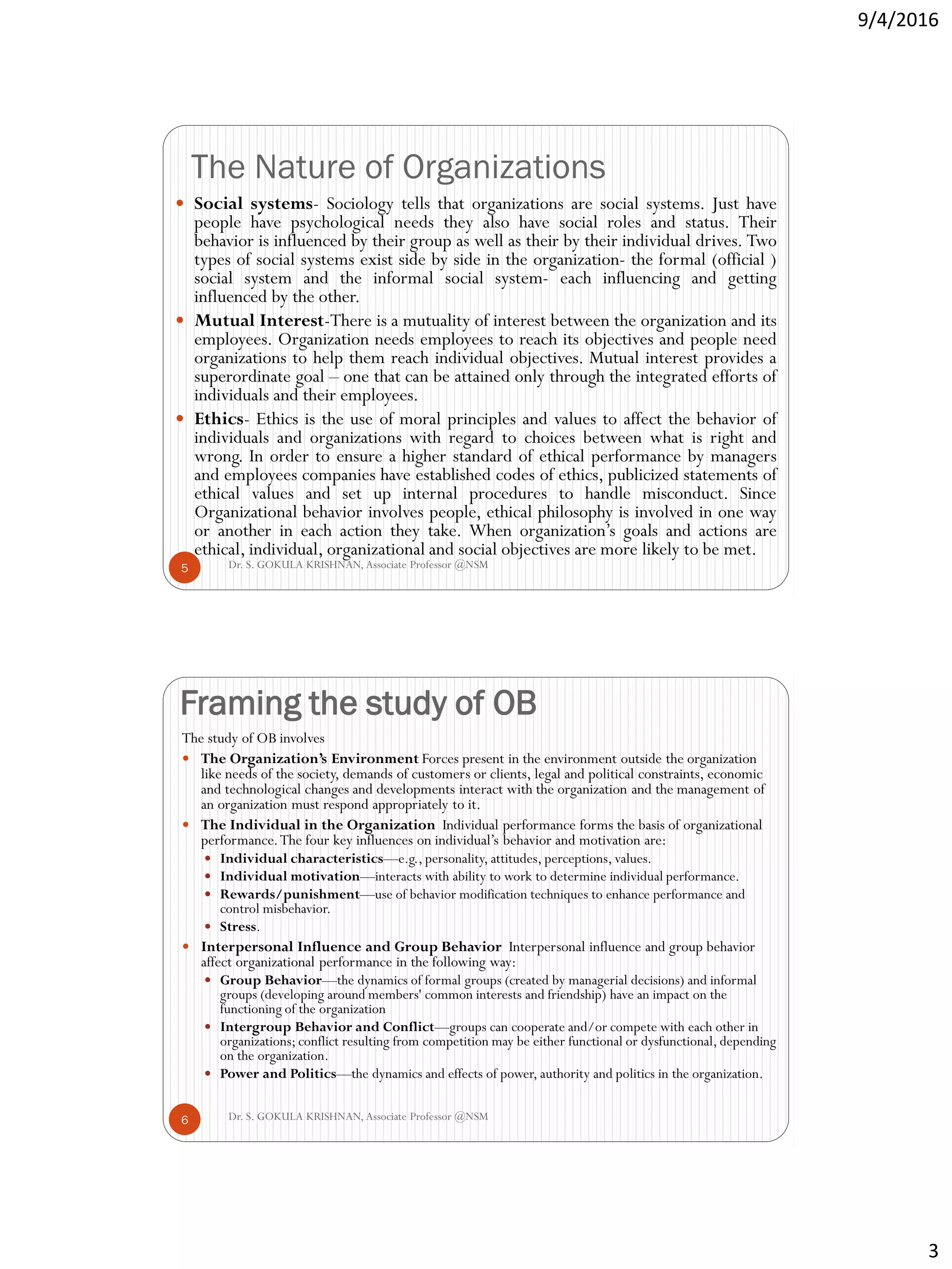 Ob1 unit 2 chapter - 5 - understanding ob | PDF
