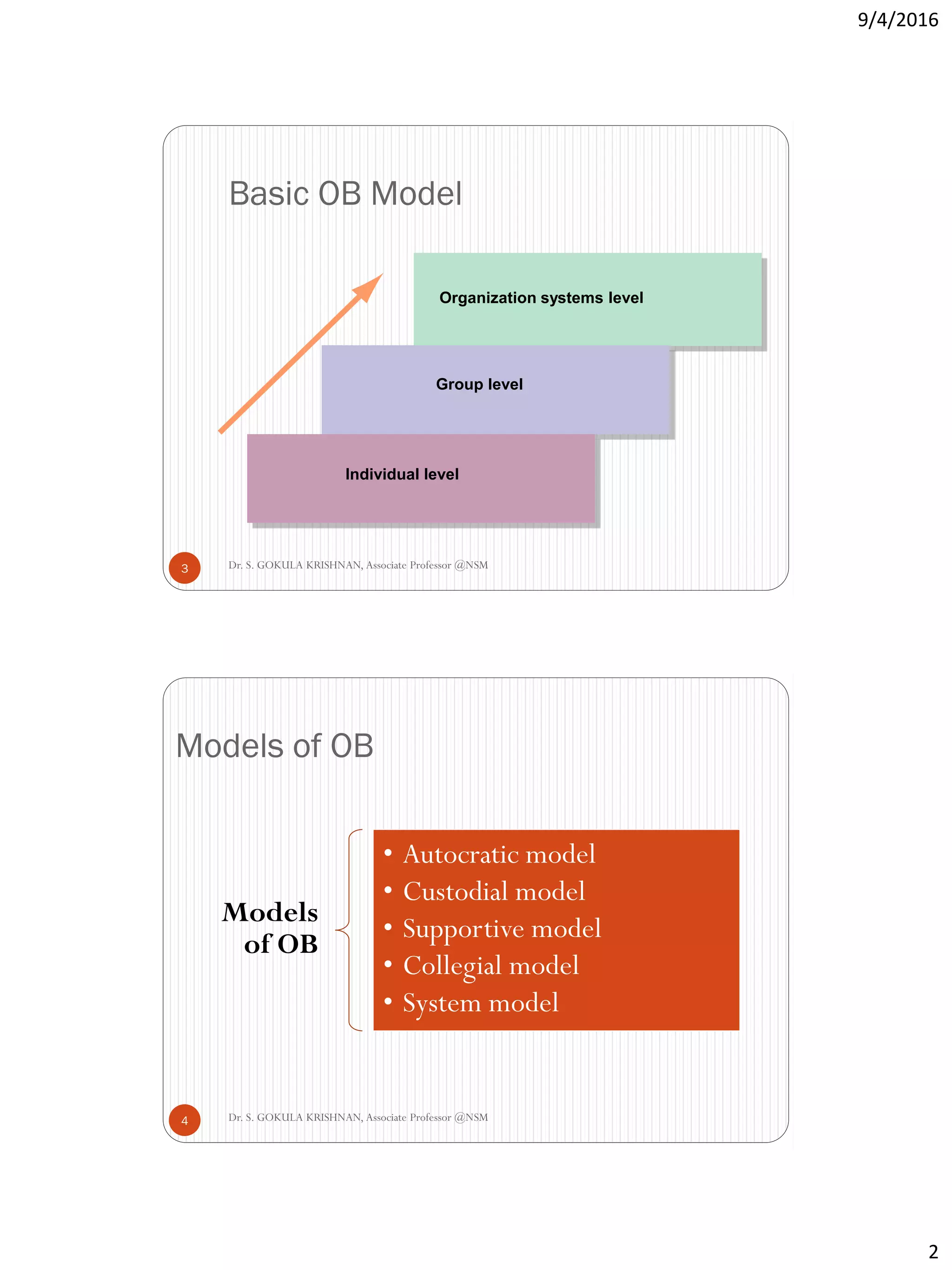 Ob1 unit 2 chapter - 6 - ob models | PDF
