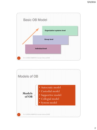 Ob1 unit 2 chapter - 6 - ob models | PDF
