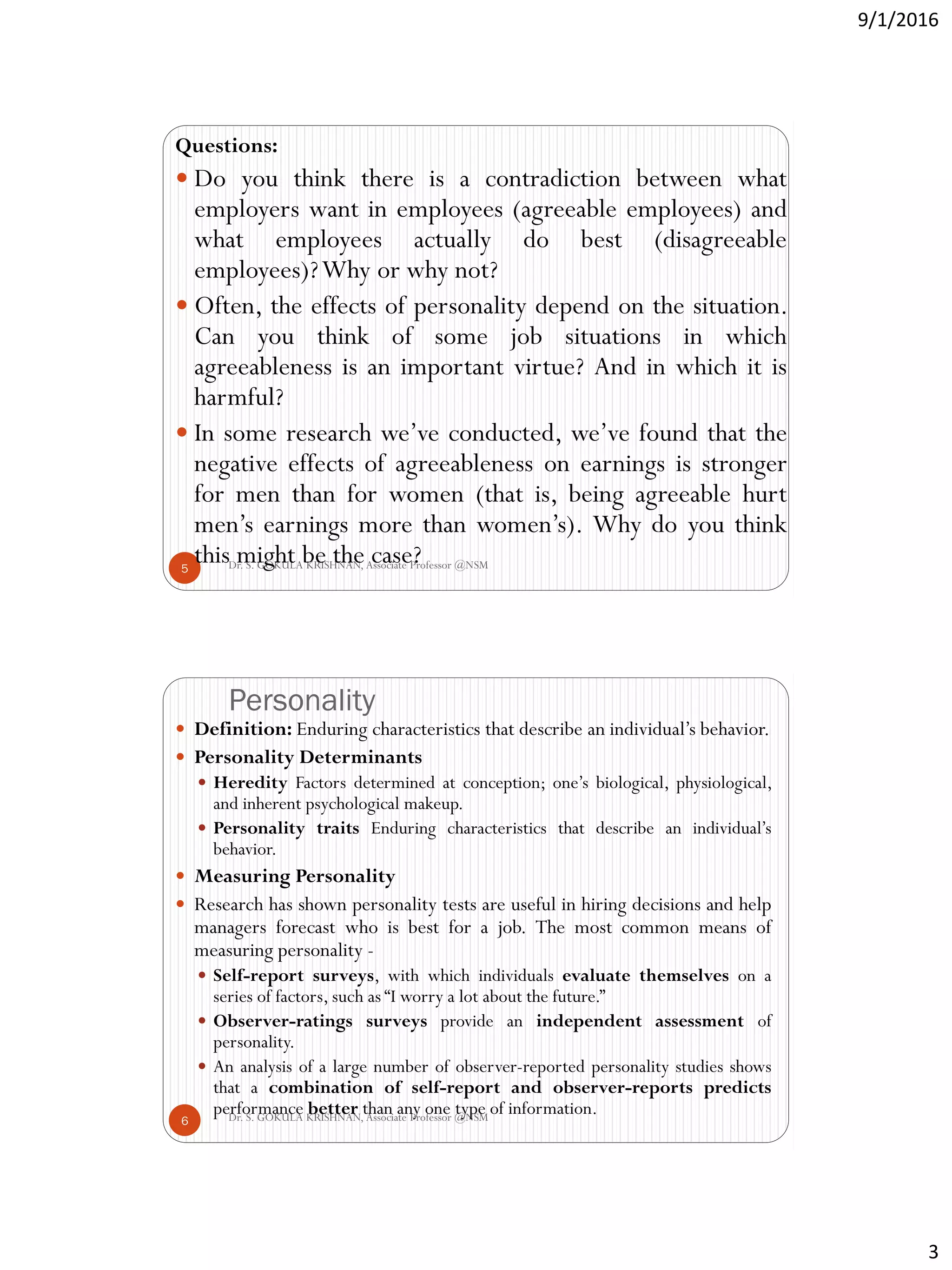 Ob1 unit 3 chapter - 8 - personality | PDF