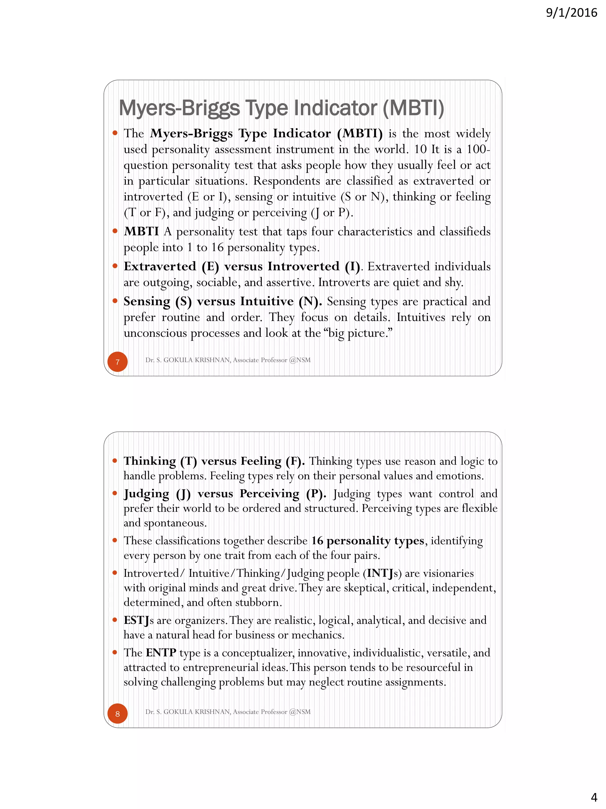 Ob1 unit 3 chapter - 8 - personality | PDF